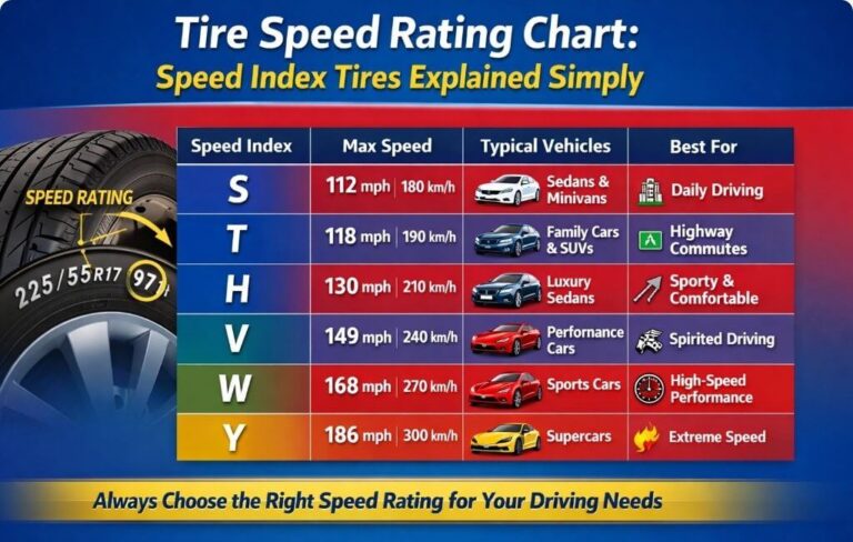 Complete Tire Speed Rating Chart 2026 for Safe Driving