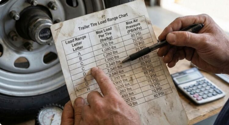 Trailer Tire Load Range Chart Guide (2026 Edition)