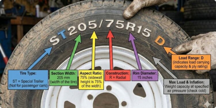 Trailer Tire Size Chart: Load Range & PSI Guide