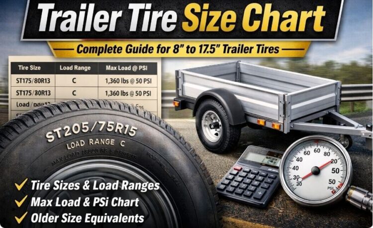 Trailer Tire Size Chart: Load Range & PSI Guide